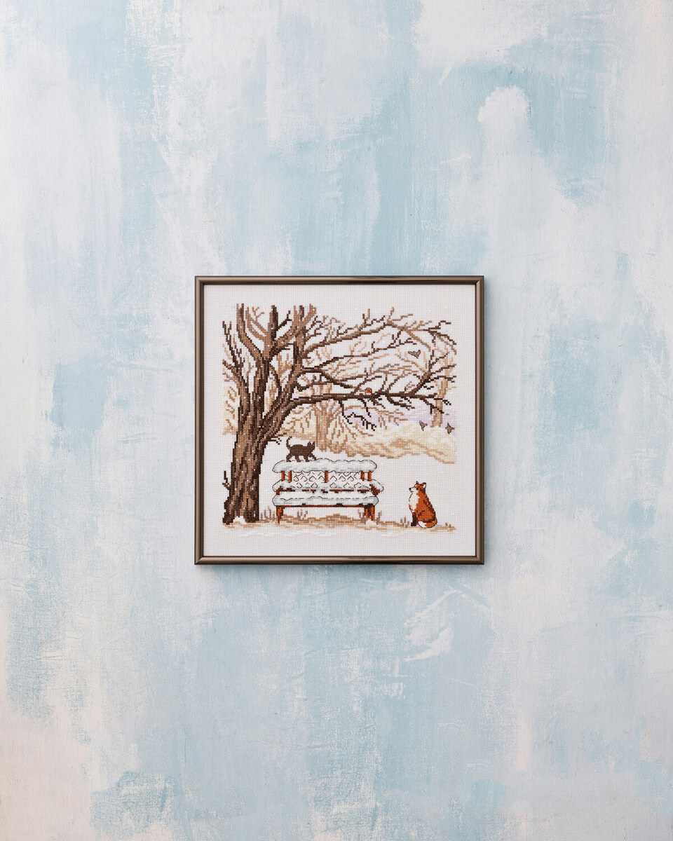 Vinterräv broderisats 30x30cm – Köp billigt här