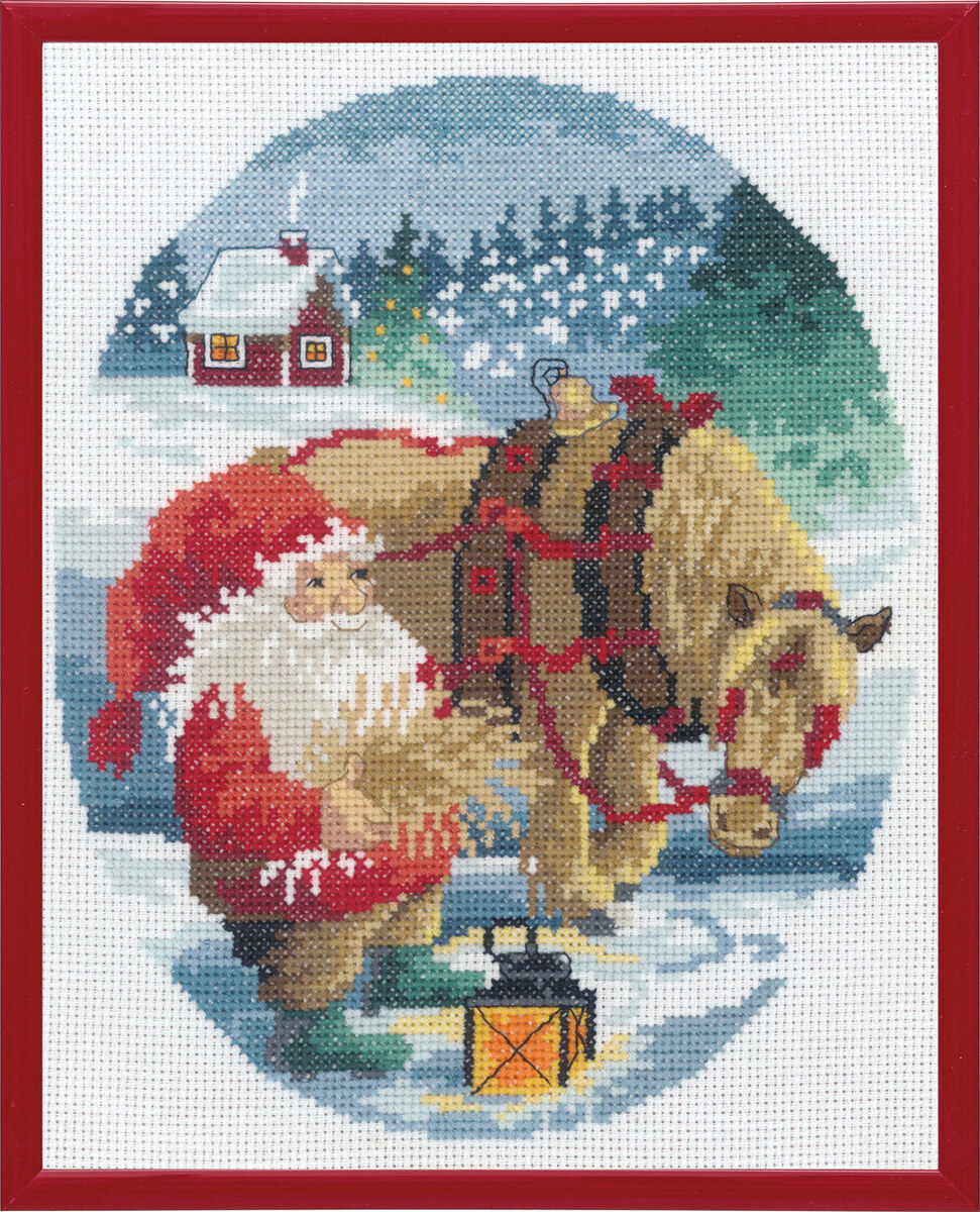 Tomte & häst R5798 broderiset 20x25cm – Köp billigt här